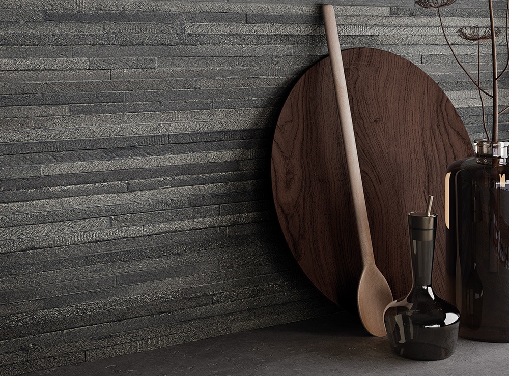 Infinity Black Arcade 30x60 Part Cucina 1 | European Ceramics