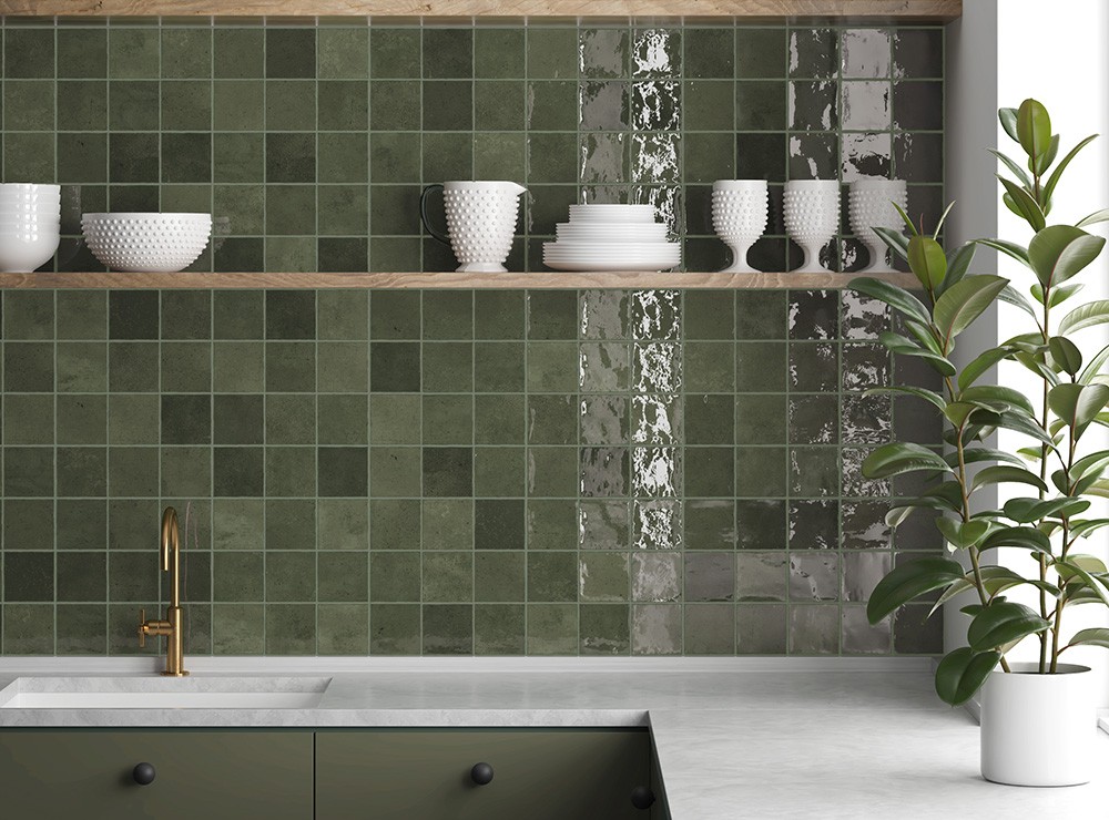 MTC Majorca GREEN GLOSS cocina | European Ceramics